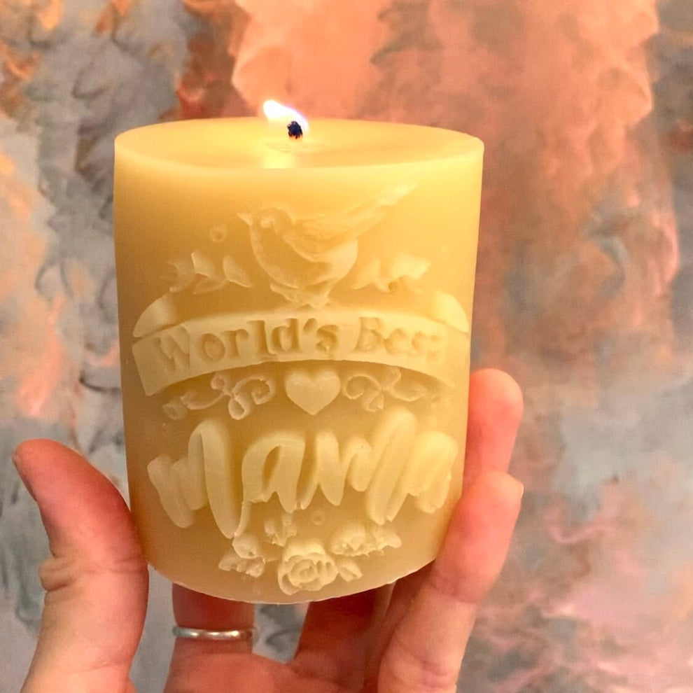 Best Mama Beeswax Candle – Elliot's Treasures